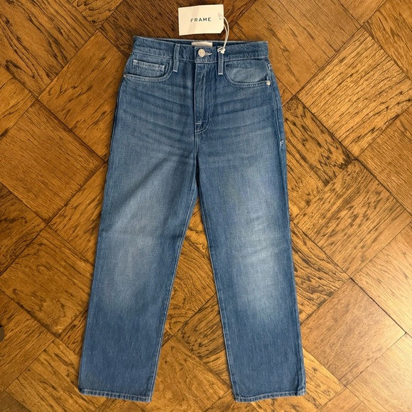 Frame Denim | Jeans | Frame New With Tags Le Jane Crop Blue Straight ...